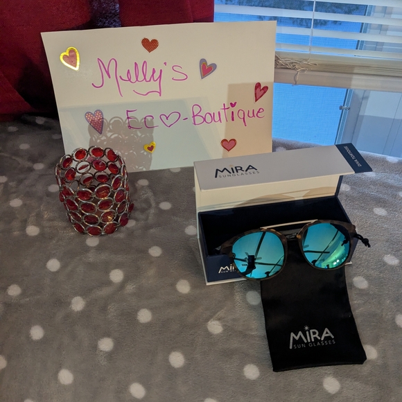 Accessories | Mira Sunglasses With Blue Lenses | Poshmark